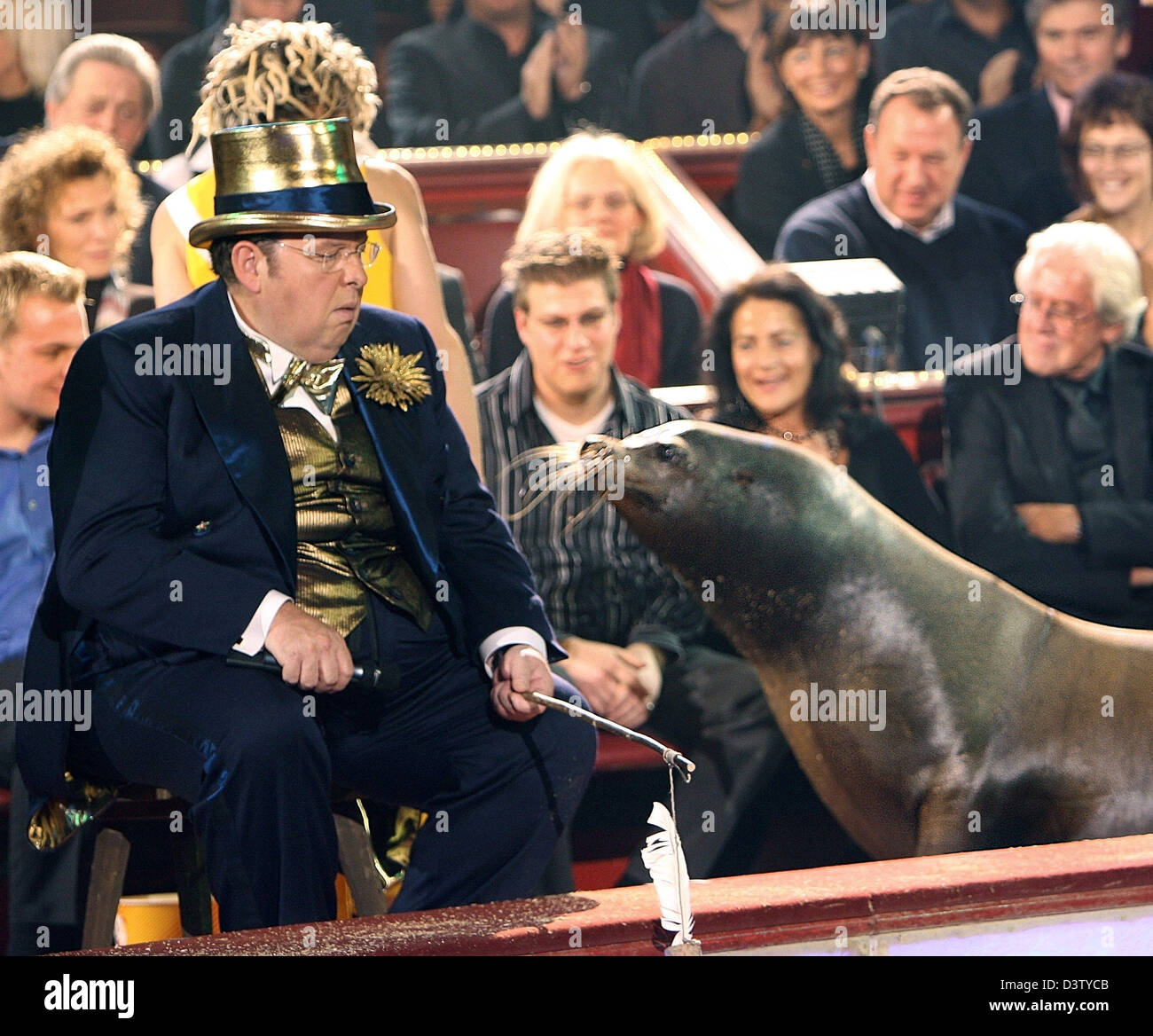 German actor Ottfried Fischer rehearses his act with at the dress ...