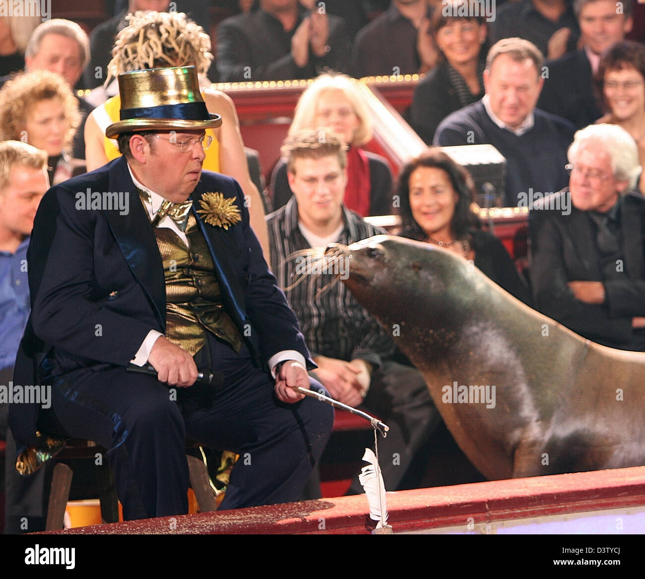 German actor Ottfried Fischer rehearses his act with at the dress ...