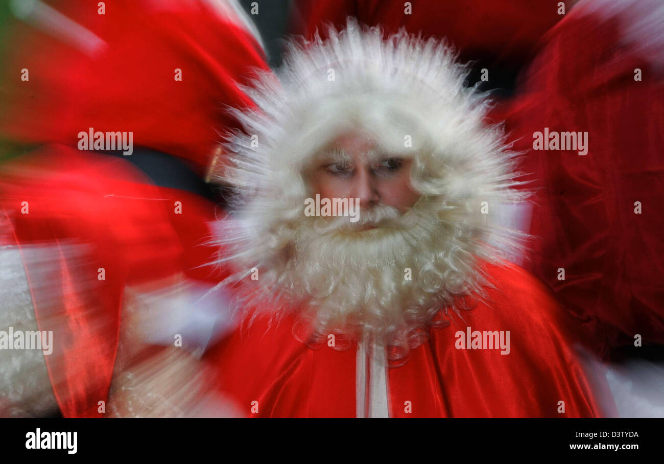 A Santa pictured at the first German Santa Claus championship in Celle ...