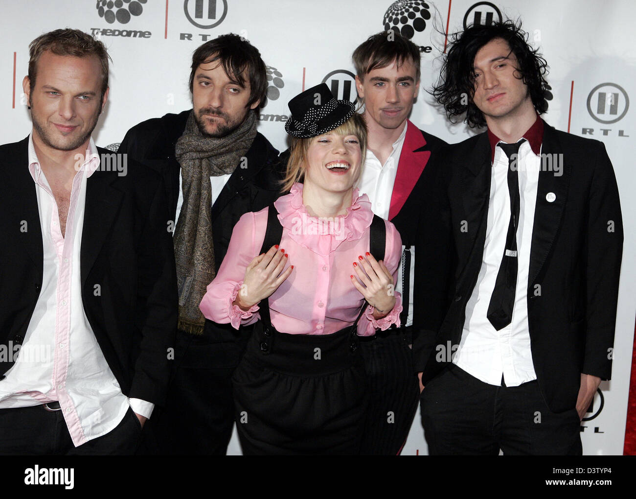 German band 'MIA.' arrives at the music show 'The Dome' in Duesseldorf ...