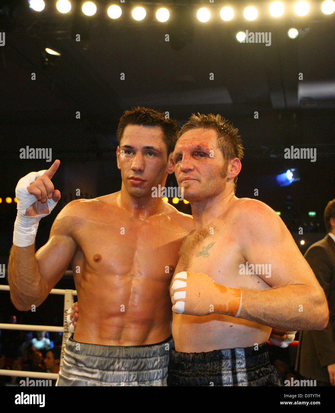 27-year-old Middleweight boxer Felix Sturm (L) and his defeated ...