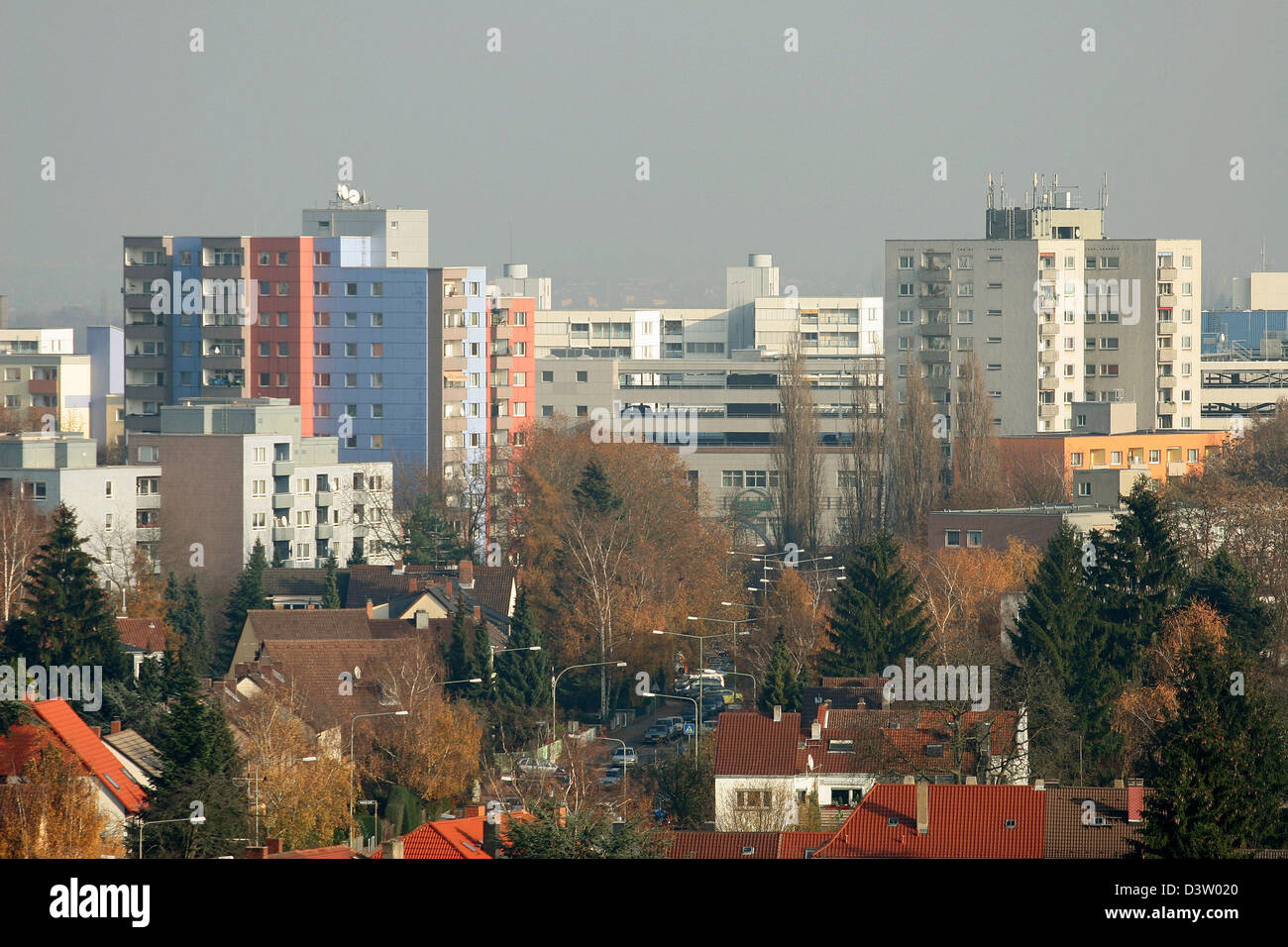 The photo shows multi-storey residential houses in the 'Nordweststadt ...