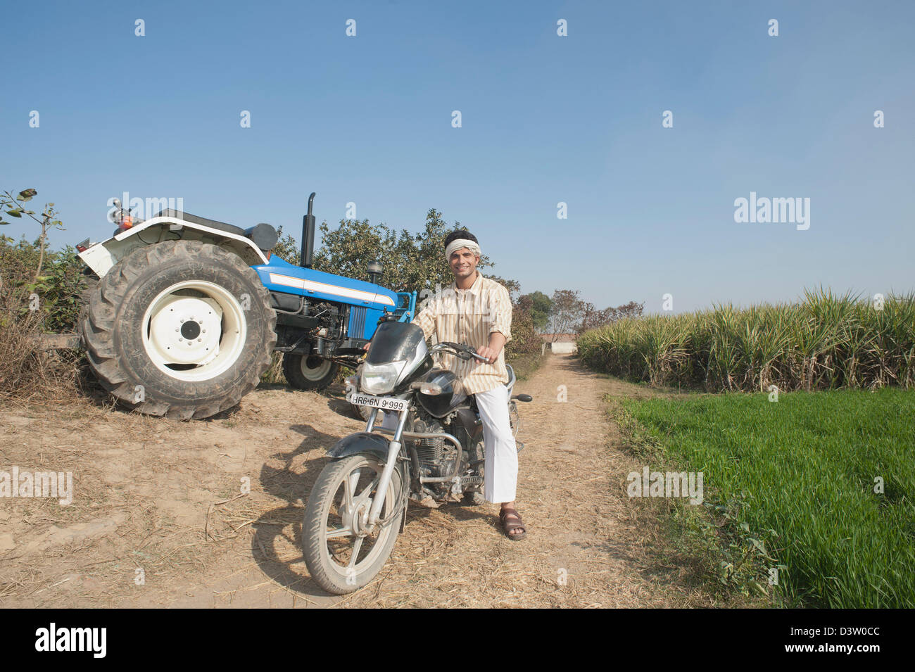 Farmer riding a motorcycle, Sonipat, Haryana, India Stock Photo - Alamy