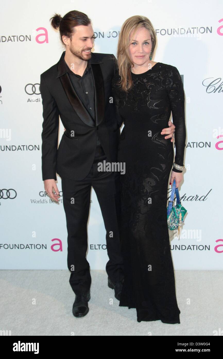 Feb. 24, 2013 - Los Angeles, California, U.S. - Sharon Stone, Martin ...