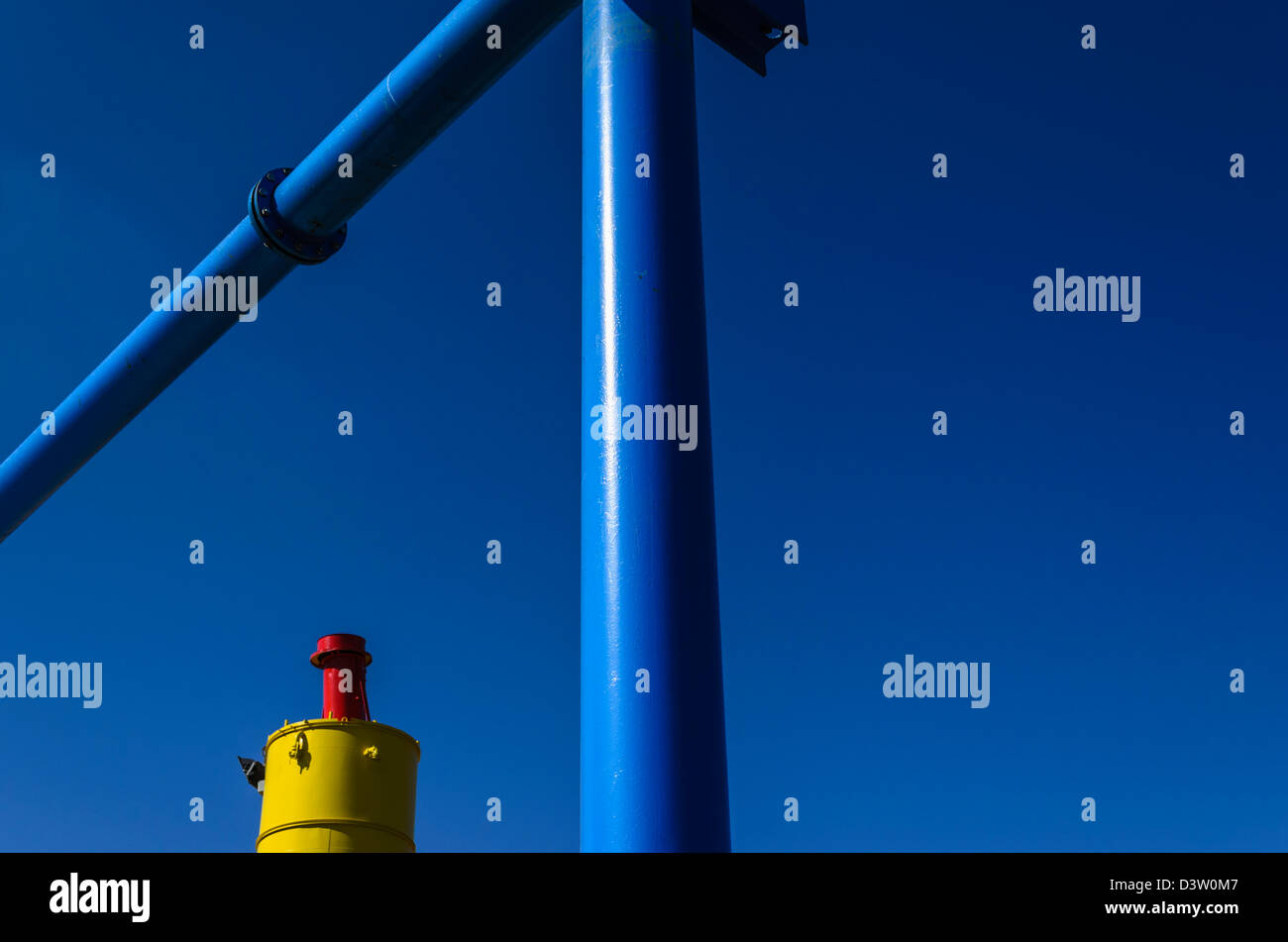 Yellow container at road construction site Stock Photo - Alamy