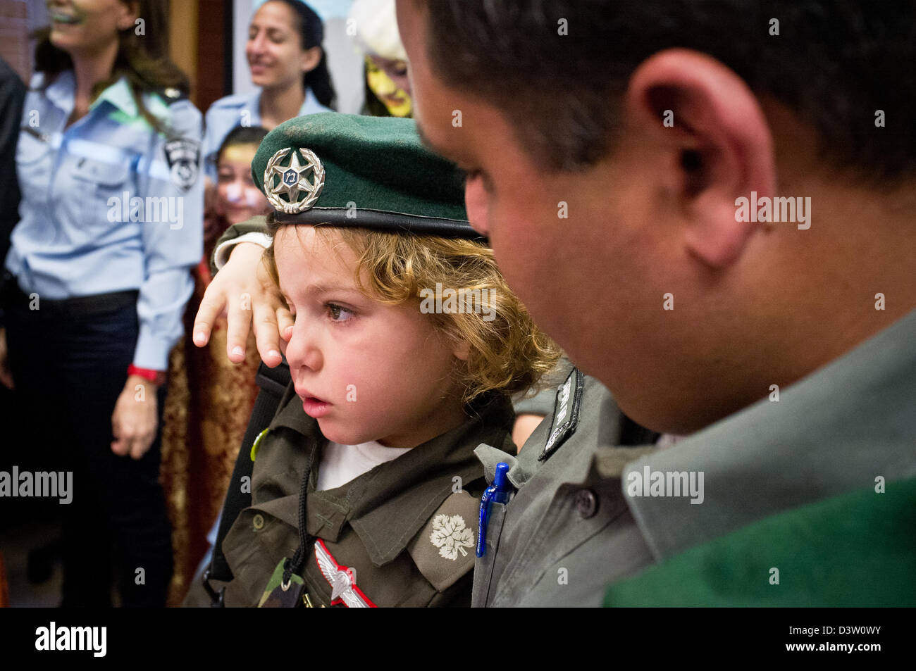 Jerusalem, Israel. 25th February 2013. A young boy is dressed up for ...