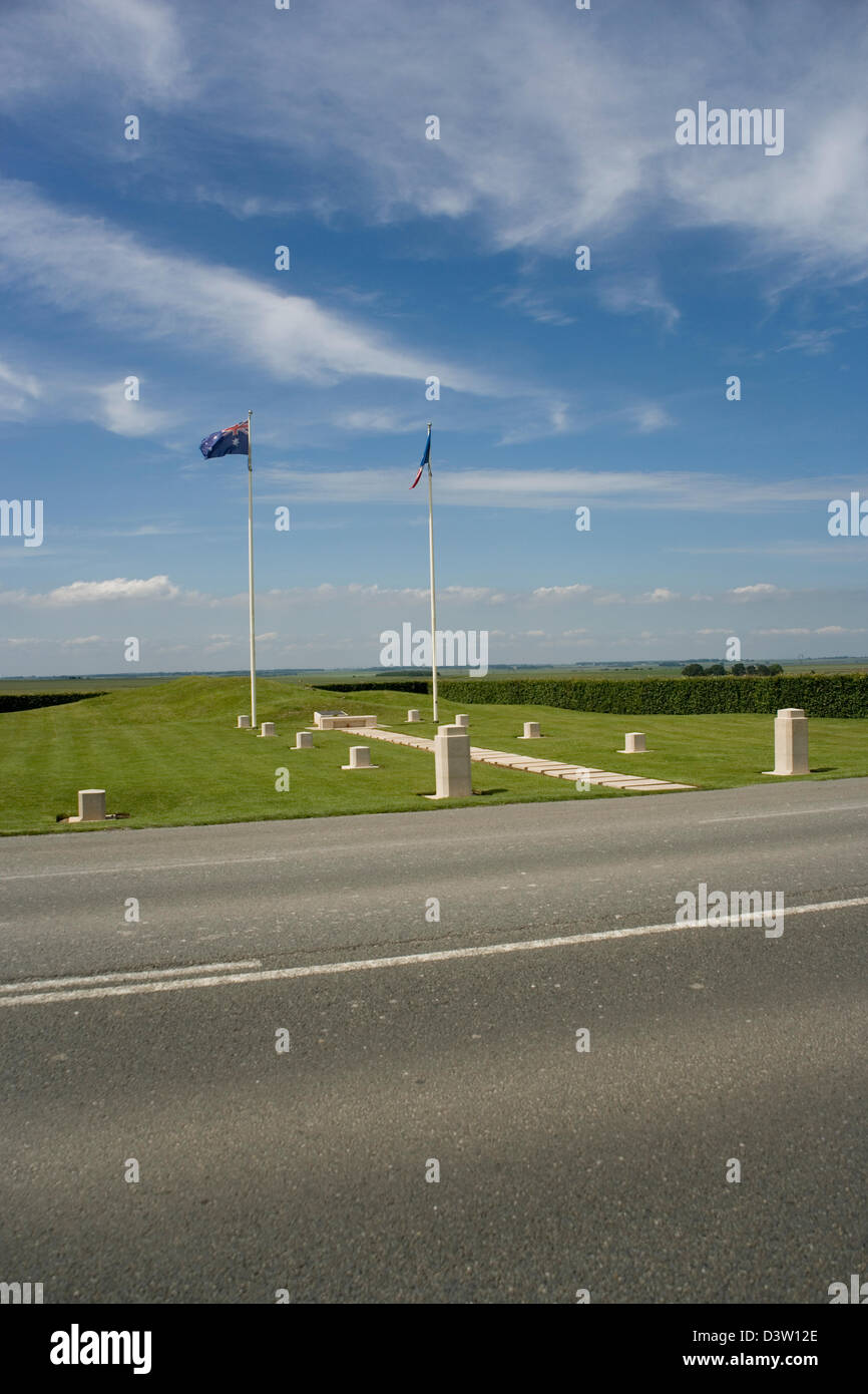 Australian Memorial at Pozieres Windmill on the Somme remembering the ...
