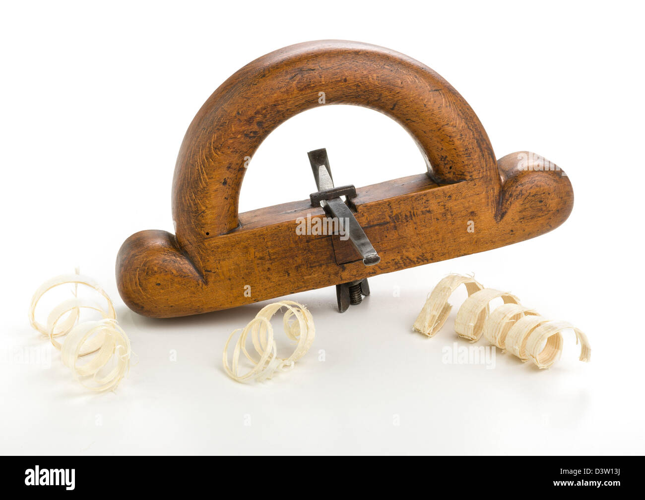 old router plane with shavings Stock Photo - Alamy