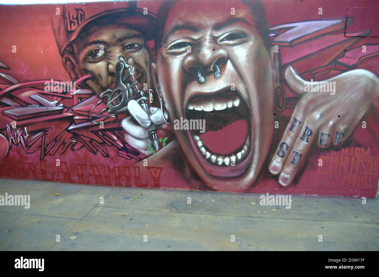 Graffiti in Paral·lel Avenue in Barcelona Stock Photo - Alamy
