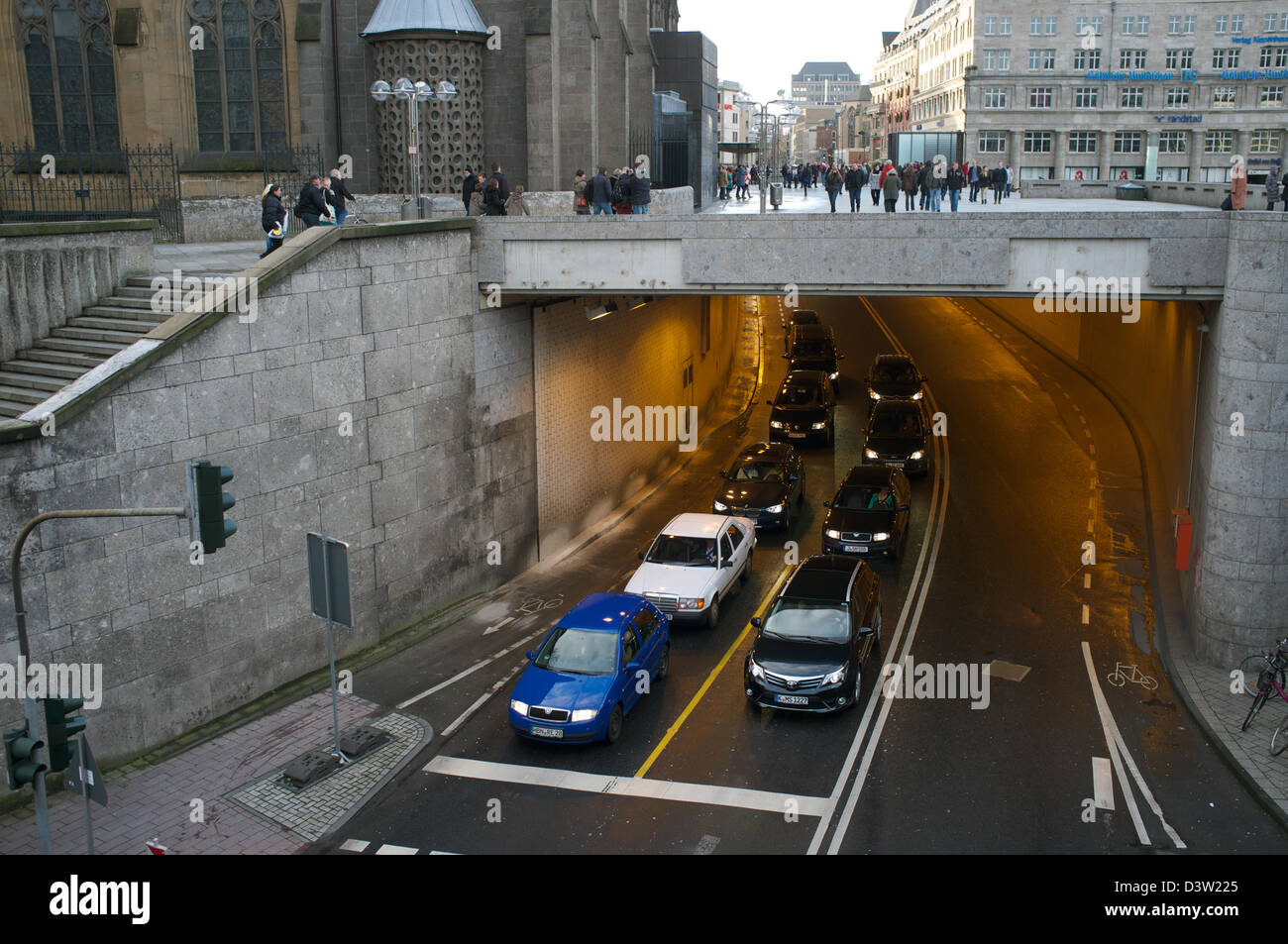 Road underpass central Cologne Germany Stock Photo - Alamy