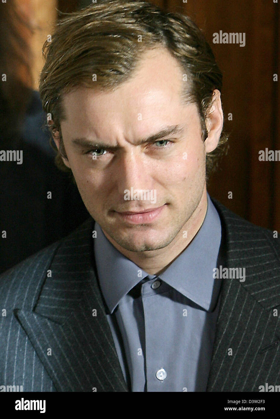 British actor Jude Law pictured at a photocall to his film 'The Holiday ...