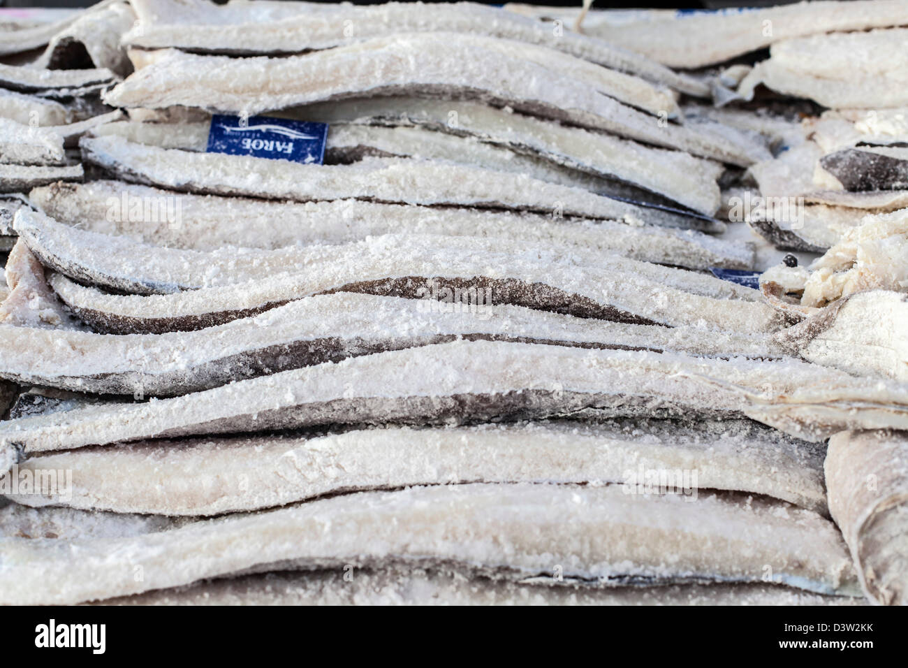 Pieces of salt cod Stock Photo - Alamy