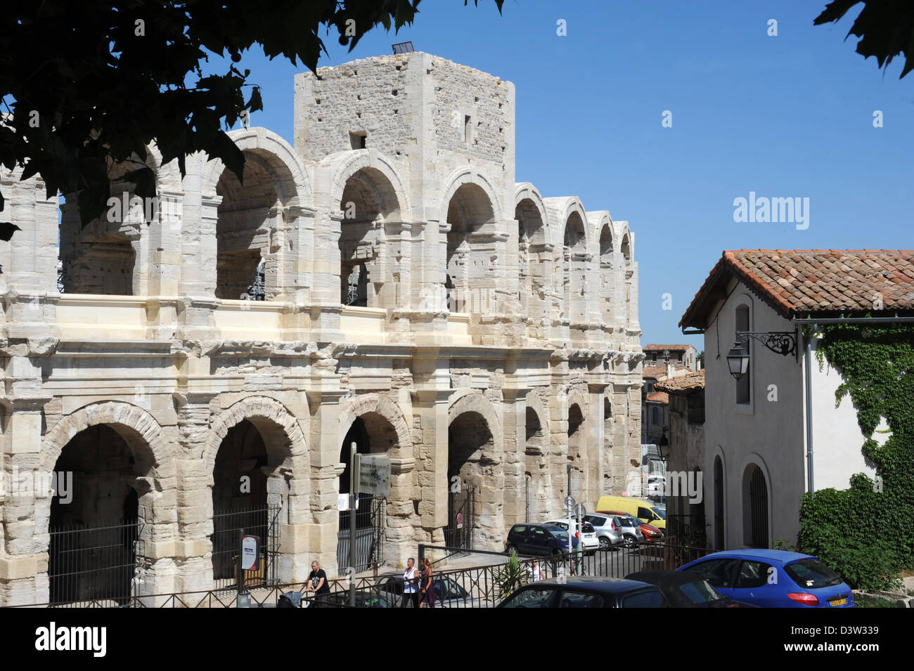 Roman amphitheater of Arles on France Stock Photo - Alamy