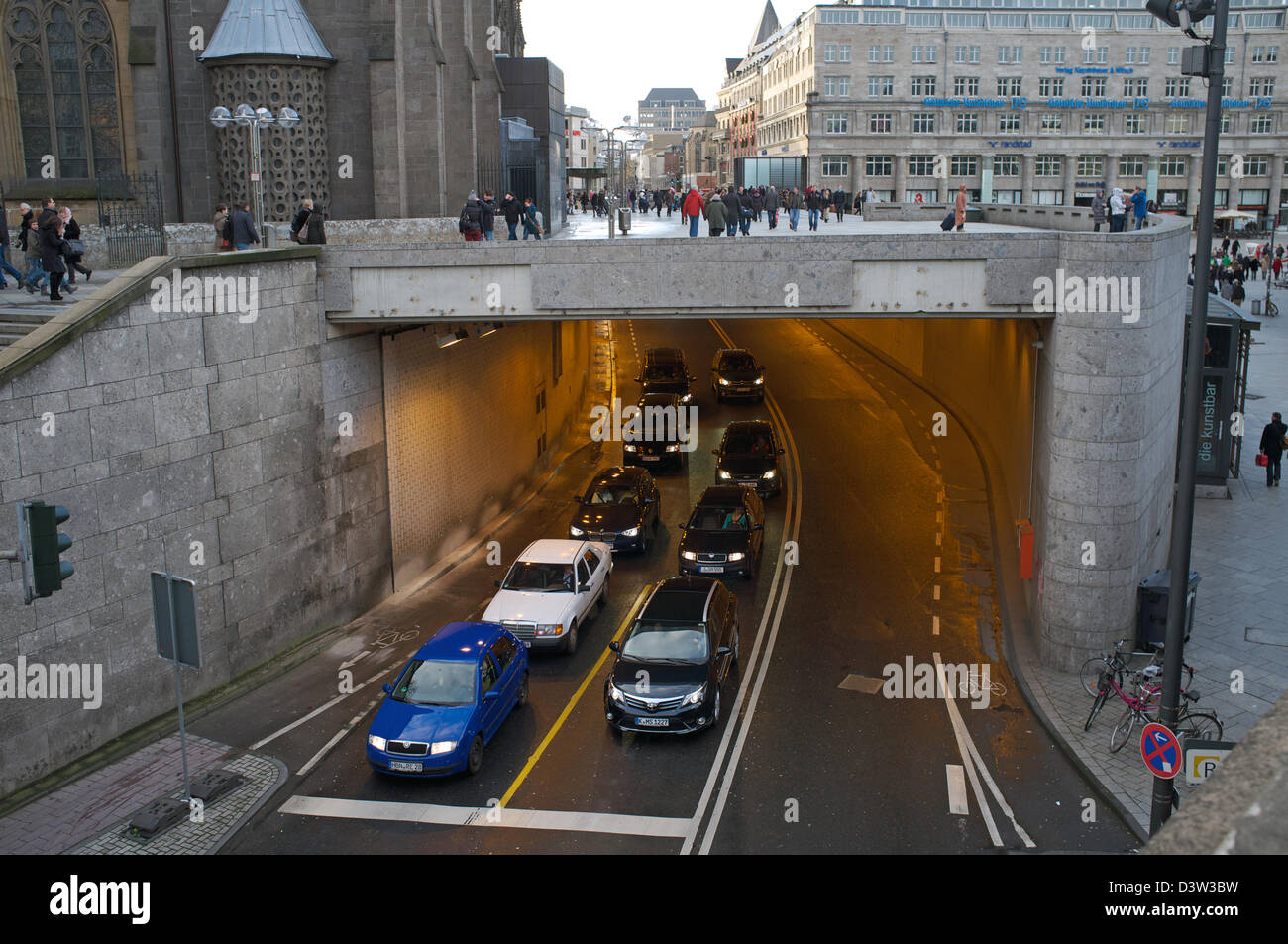 Road underpass central Cologne Germany Stock Photo - Alamy