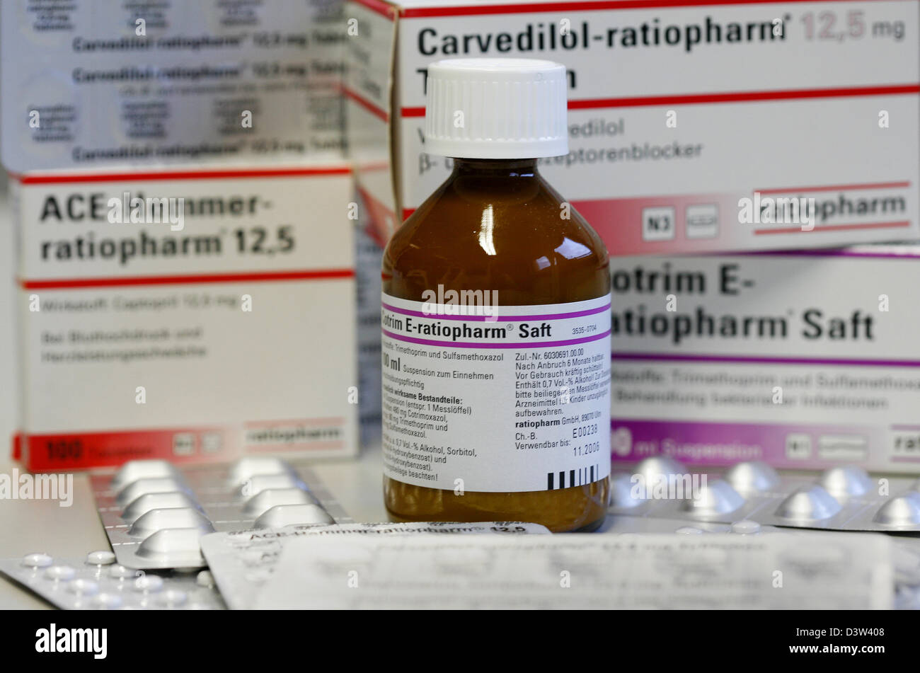 The symbolic picture shows different pharmaceuticals of the company ...