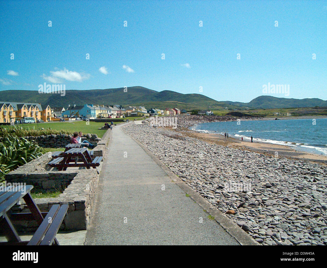 The small town of Waterville photographed at the Ring of Kerry in south ...