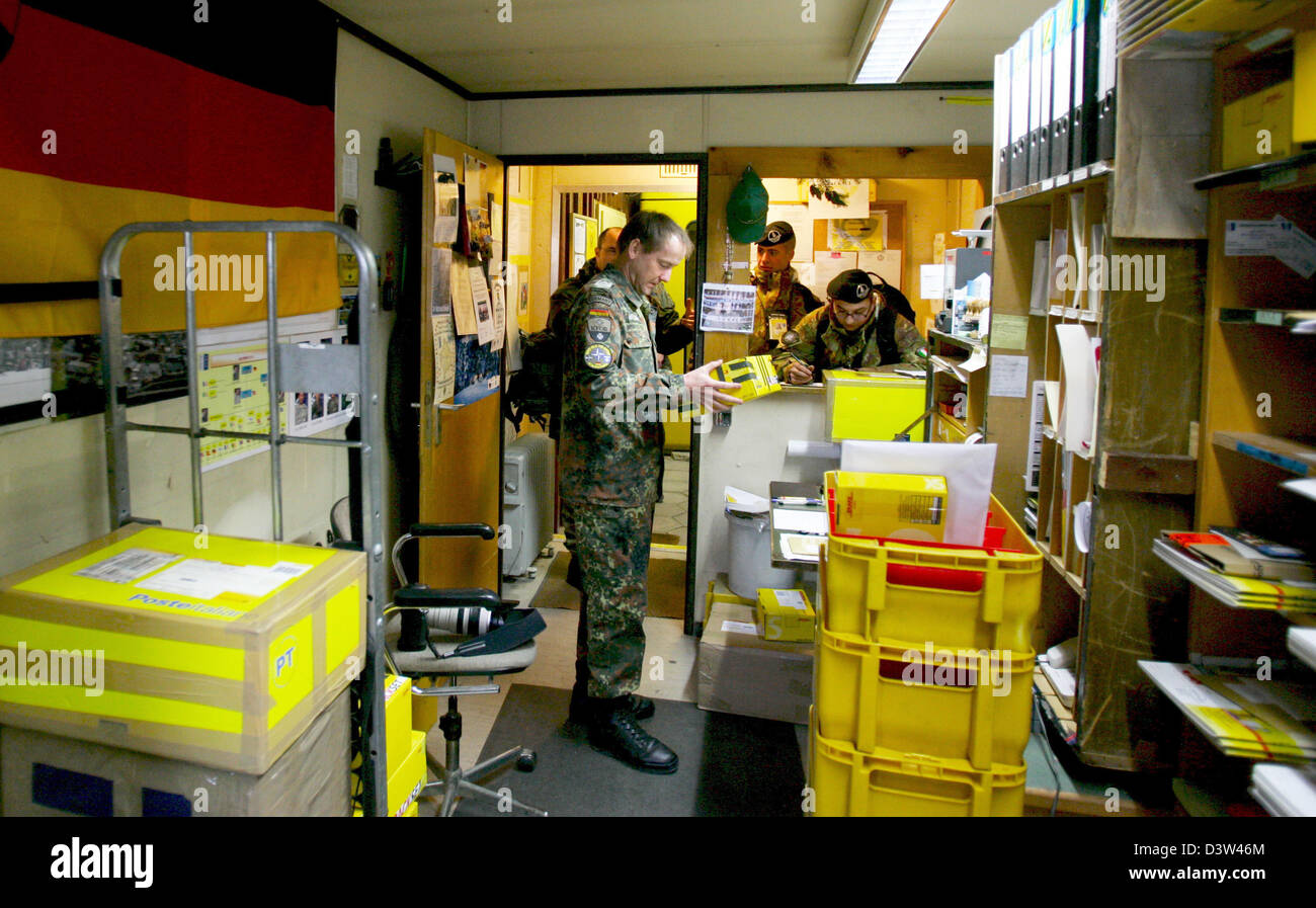The picture shows the interior of the German Bundeswehr army postal ...