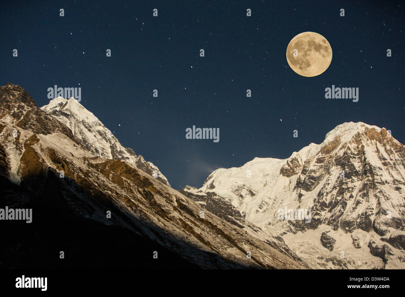 Full moon over himalayas hi-res stock photography and images - Alamy