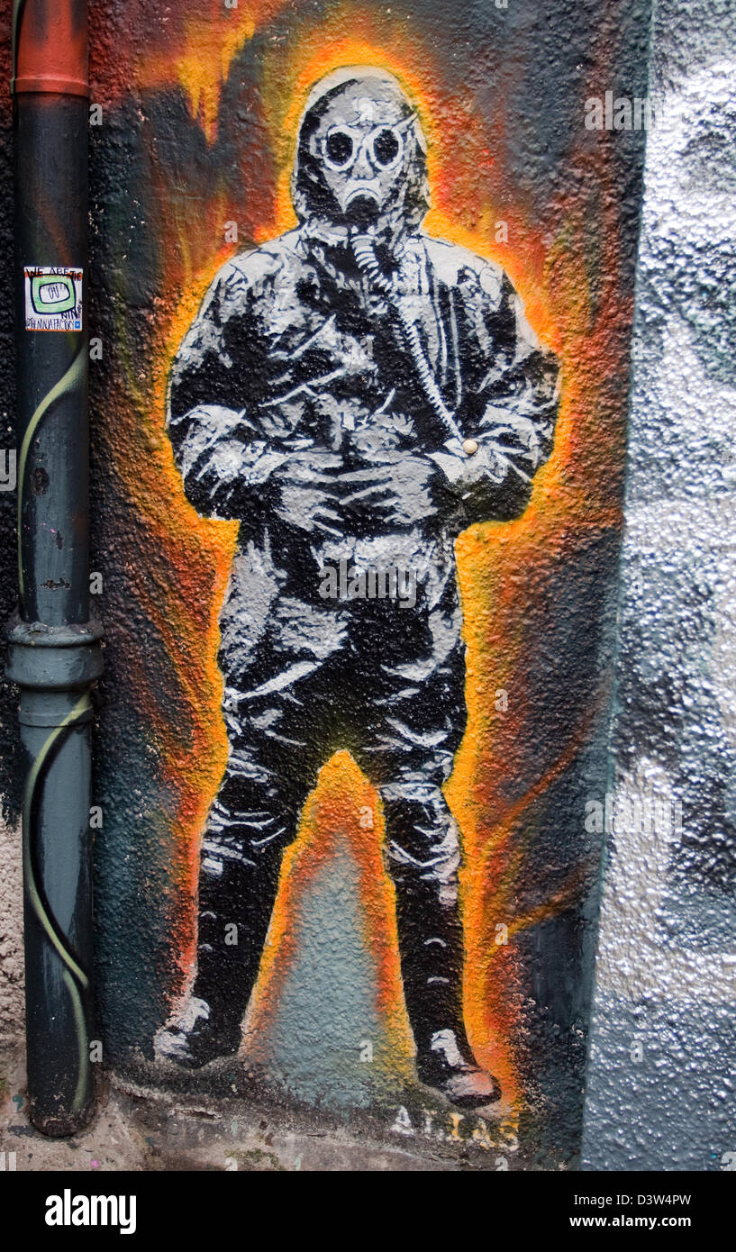 Gas Mask Graffiti Artist