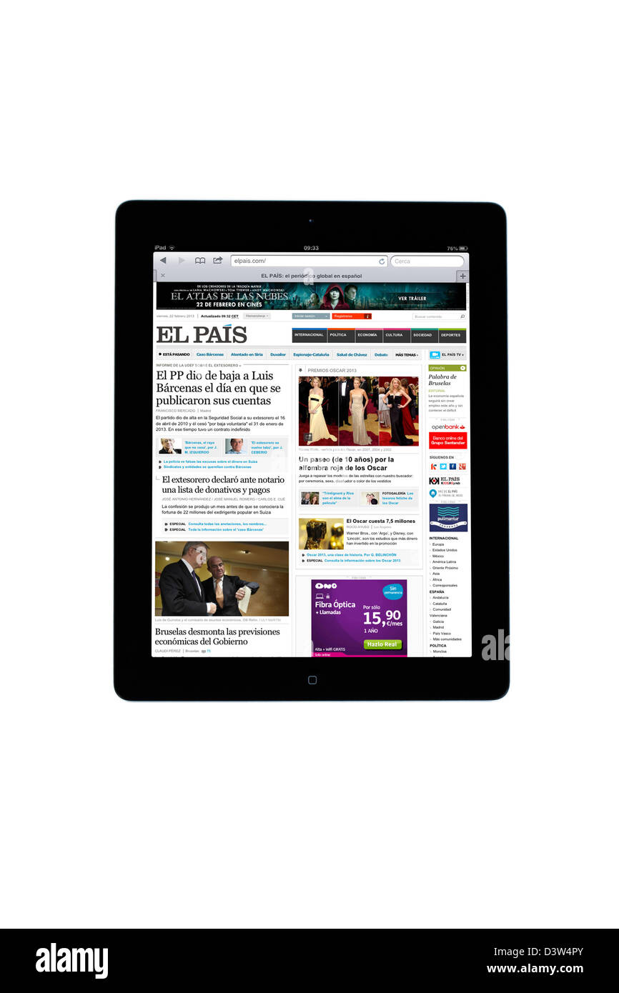 Digital newspaper tablet spanish hi-res stock photography and images ...