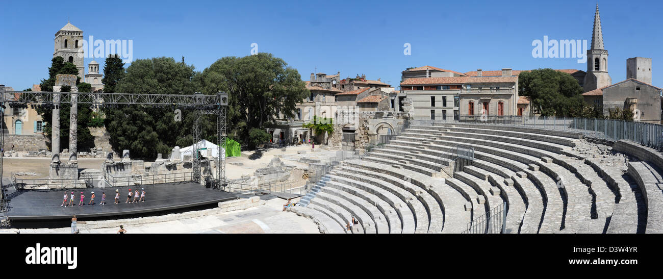Roman amphitheater of Arles on France Stock Photo - Alamy