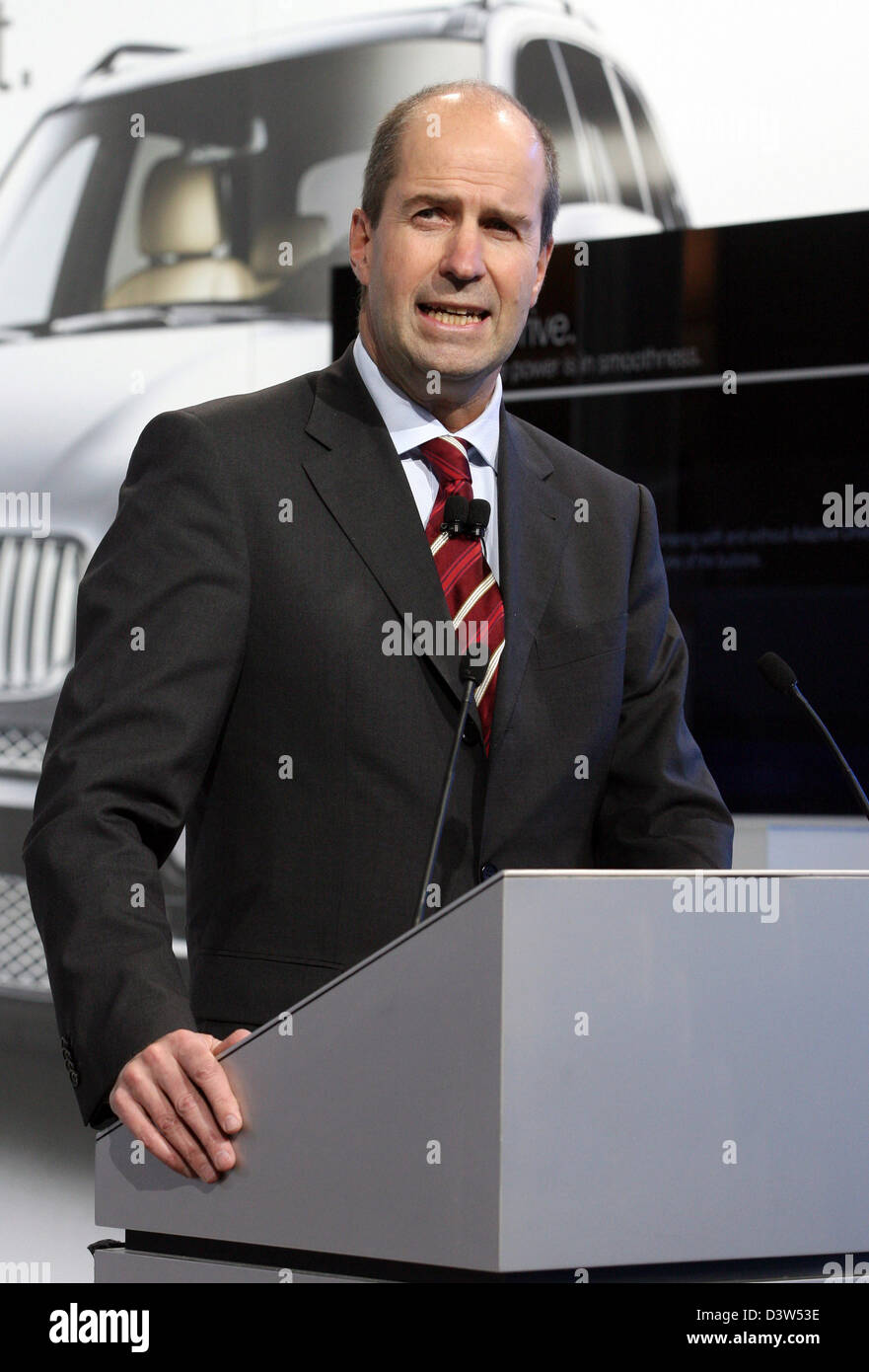 BMW's head of distribution Michael Ganal is pictured during a ...