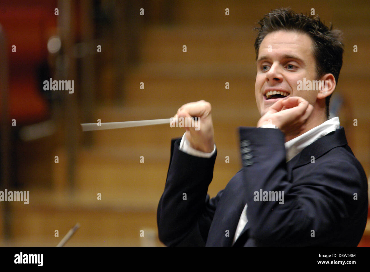 Swiss conductor Philippe Jordan is pictured during a rehearsal with the ...