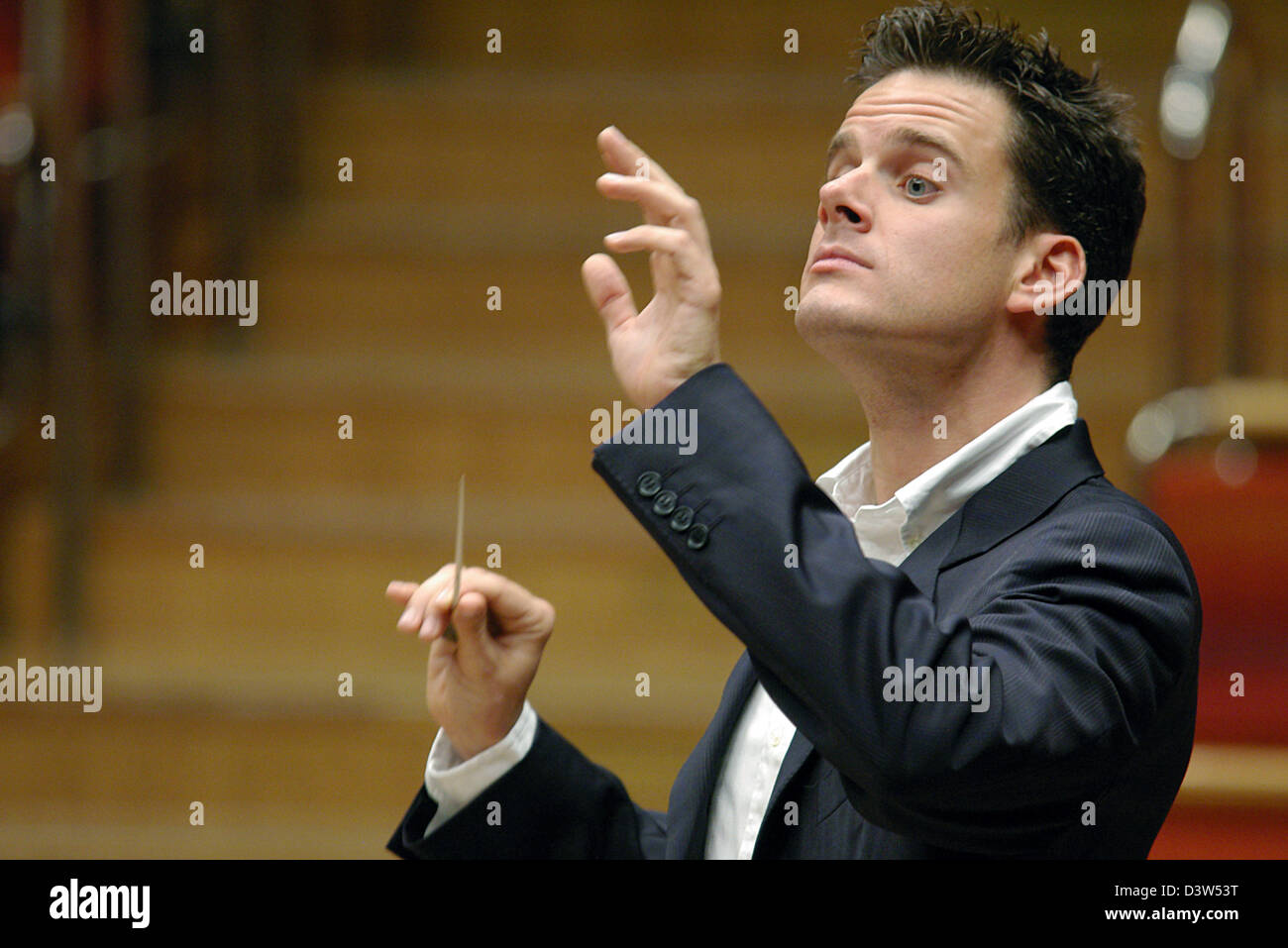 Swiss conductor Philippe Jordan is pictured during a rehearsal with the ...