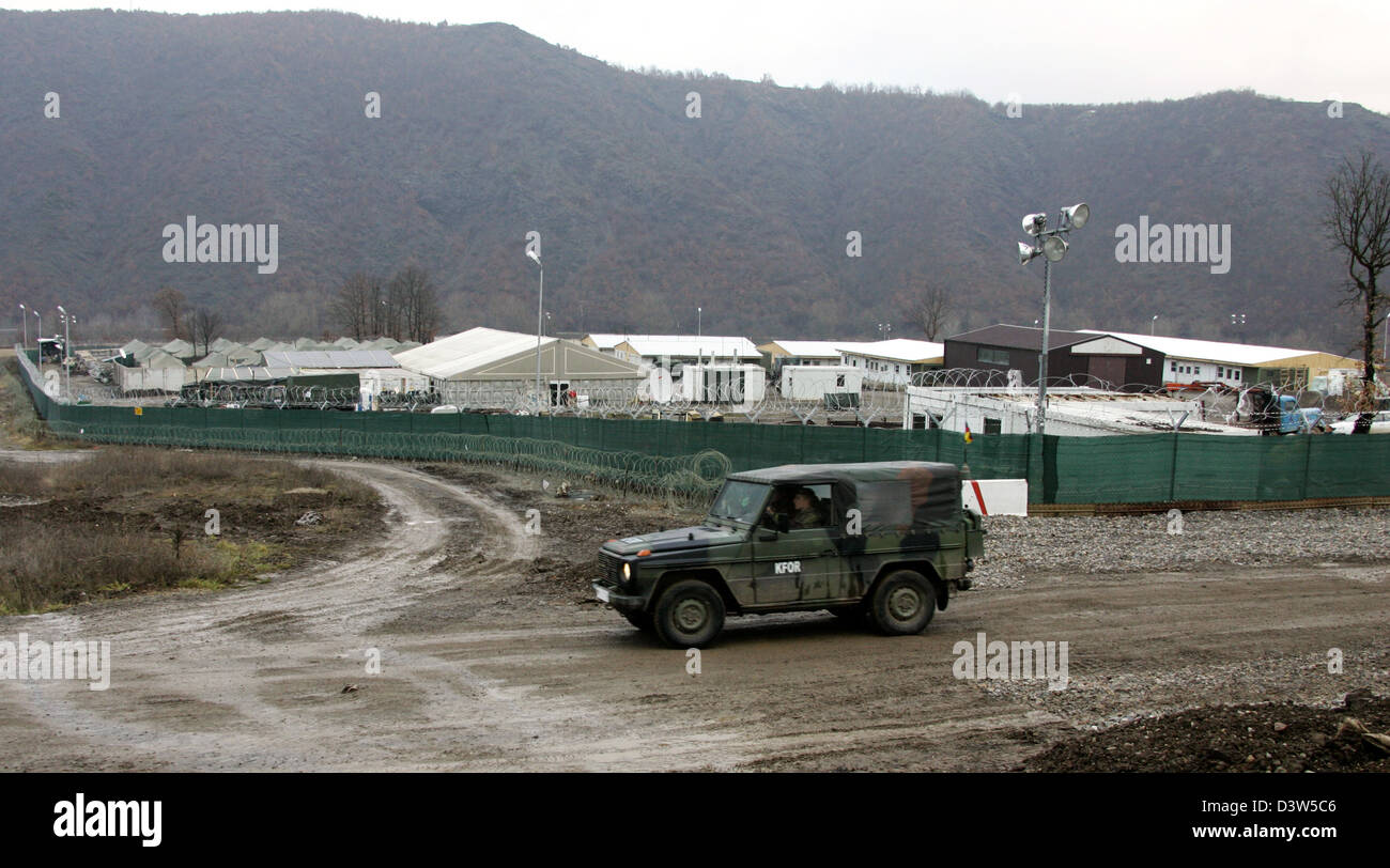 The fortified Bundeswehr camp 'Nothing Hill' is pictured north of ...