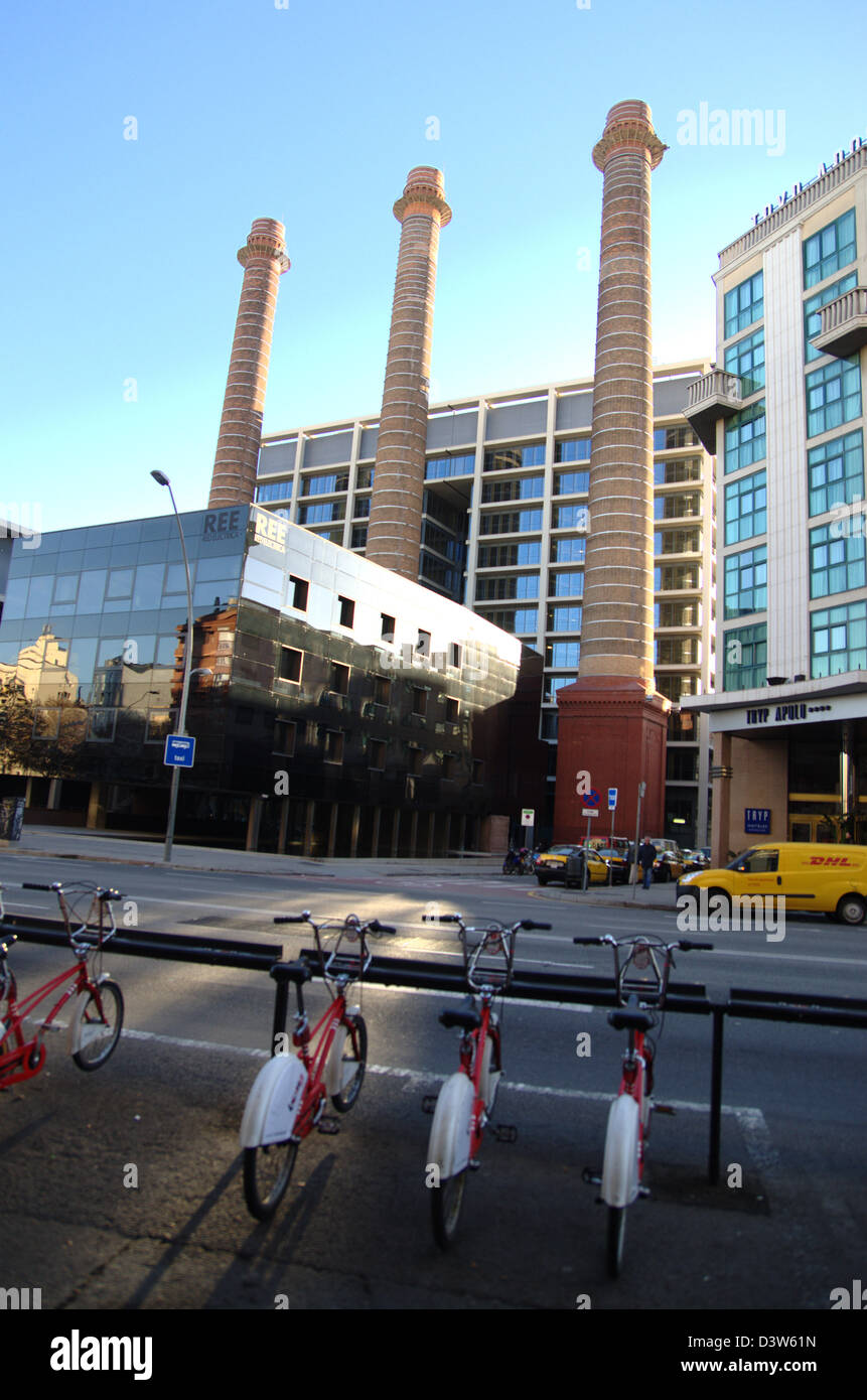 Red Electrica Española REE building in Barcelona with bicing (public ...