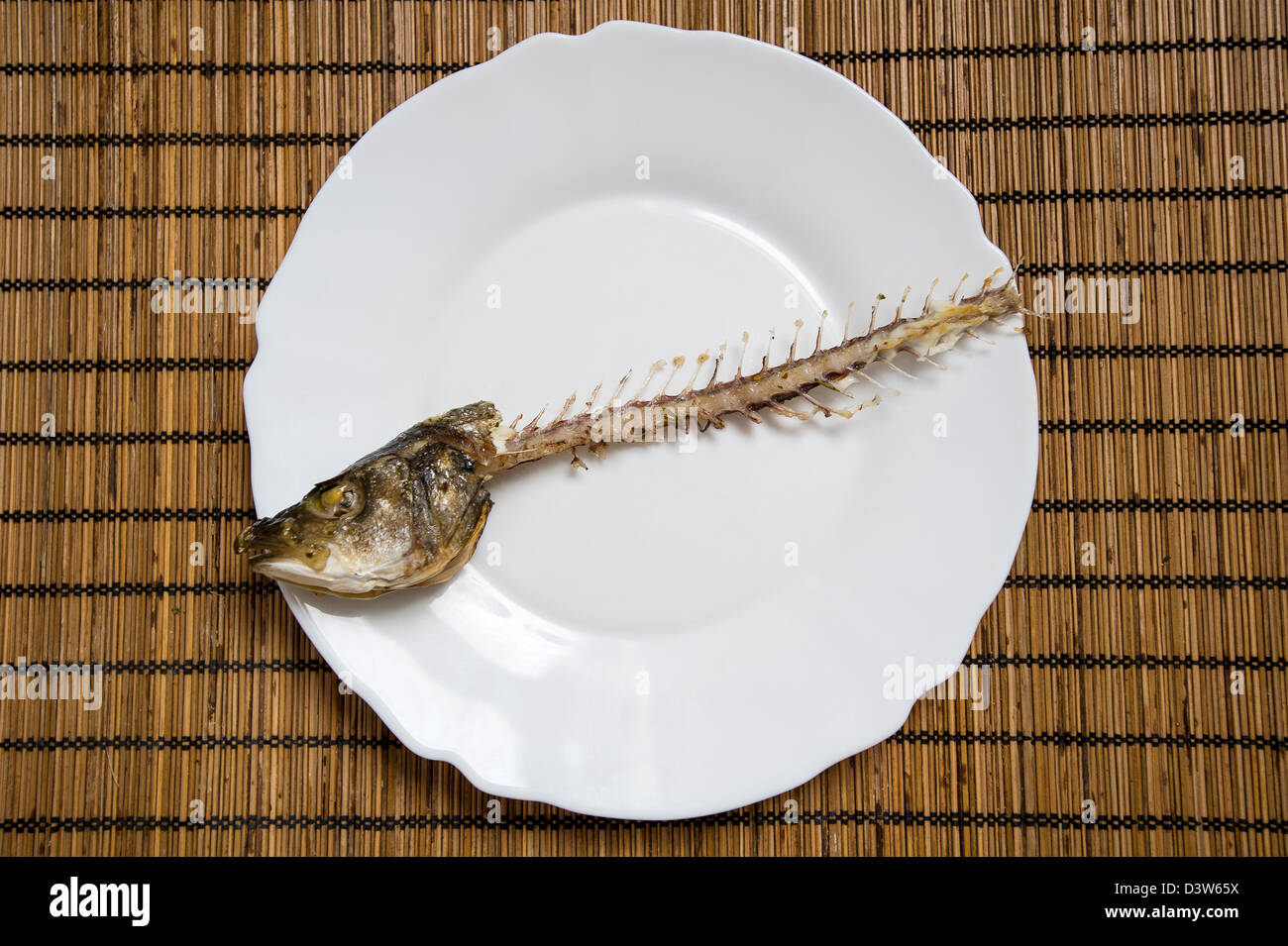 Fish head on the plate hi-res stock photography and images - Alamy