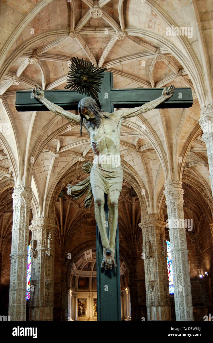 The picture shows the cross in the cloister St. Mary church on the ...