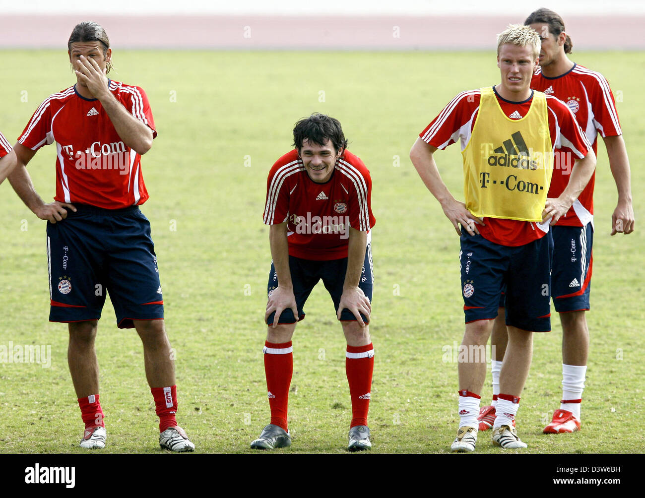 (L-R) Martin Demichelis, Willy Sagnol, Christian Lell and Claudio ...