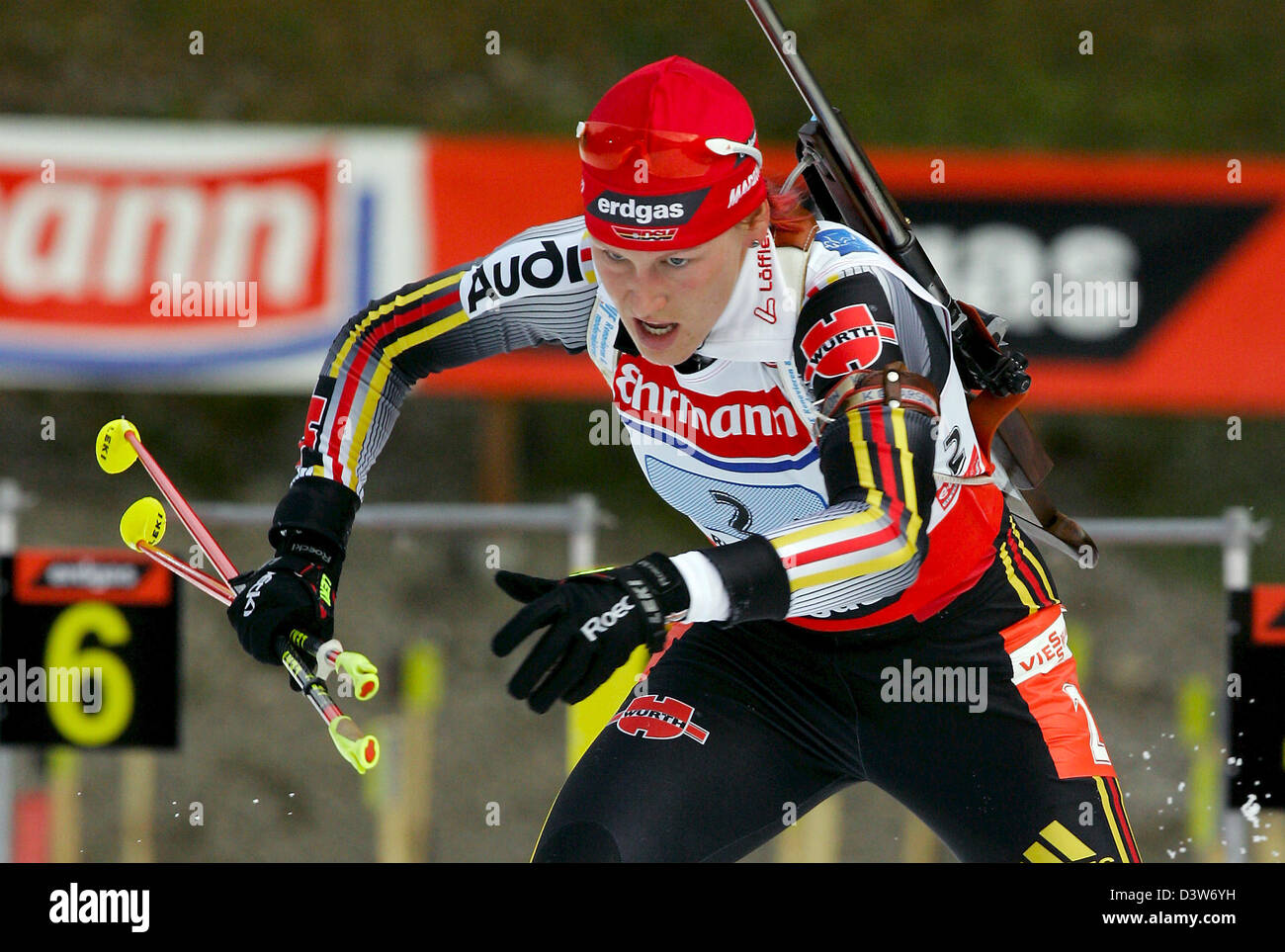 German Kati Wilhelm is pictured during the Biathlon World Cup women's ...