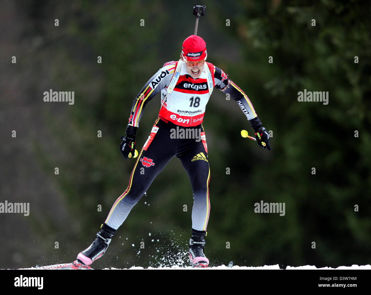 German biathlete Kati Wilhelm pictured during the 7.5km sprint in ...
