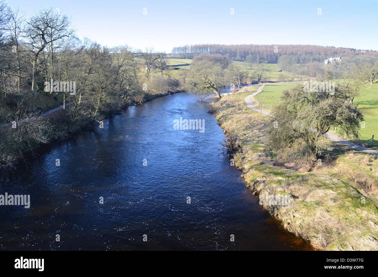 The Looking North From The Aqueduct Spanning The River Wharfe on The ...