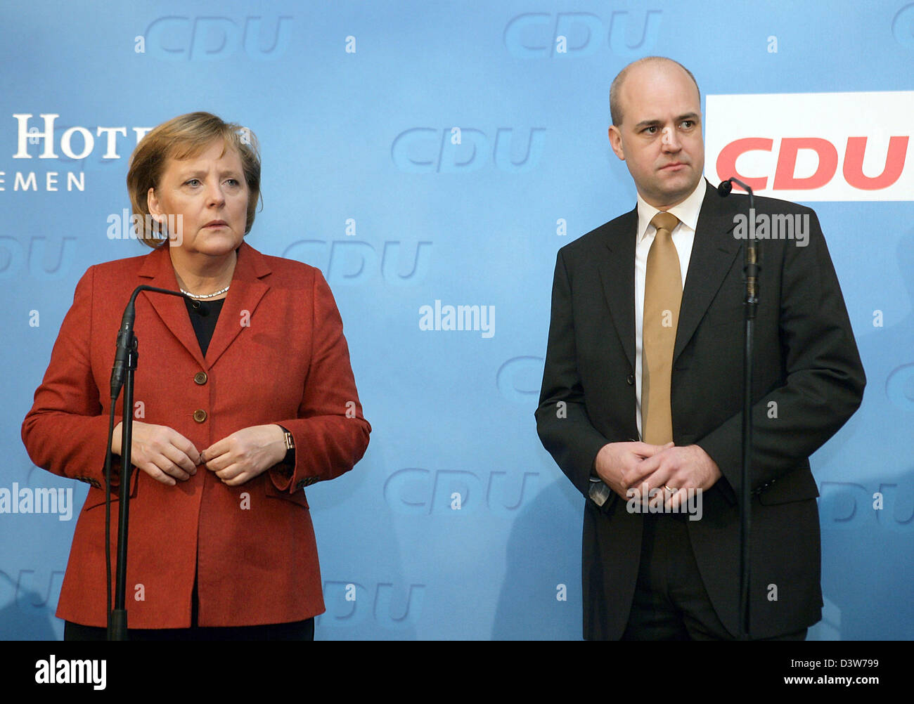 German Chancellor Angela Merkel meets the Swedish Prime Minister ...