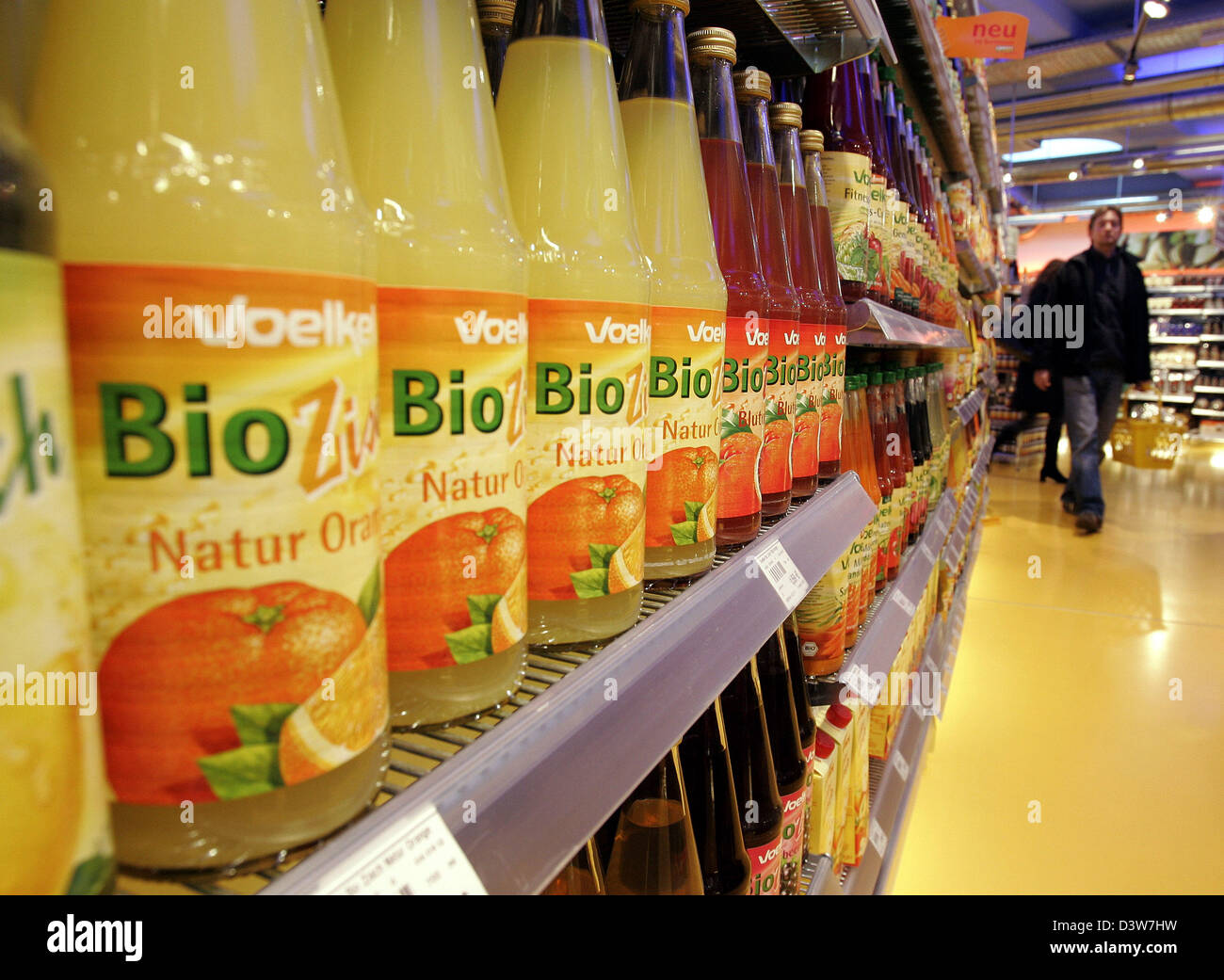 Lemonade pictured in a wholefood supermarket of Cologne, Germany ...