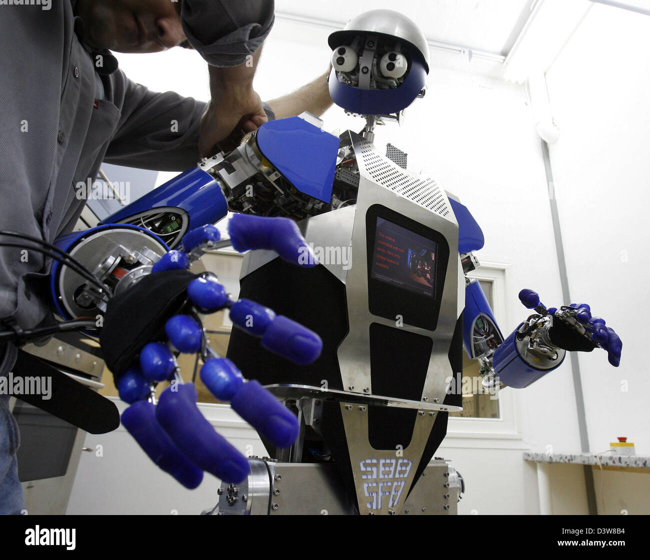 The humanoid robot Armar III pictured at the Institute of Product ...
