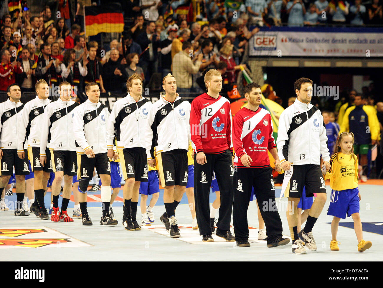 The German marches in to the 2007 Germany Handball World Championship ...