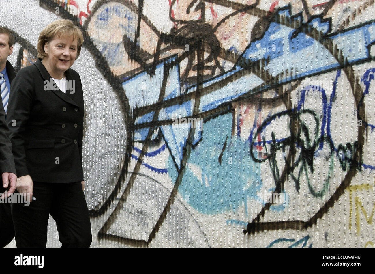 German Chancellor Angela Merkel arrives at the Caspar-David-Friedrich ...