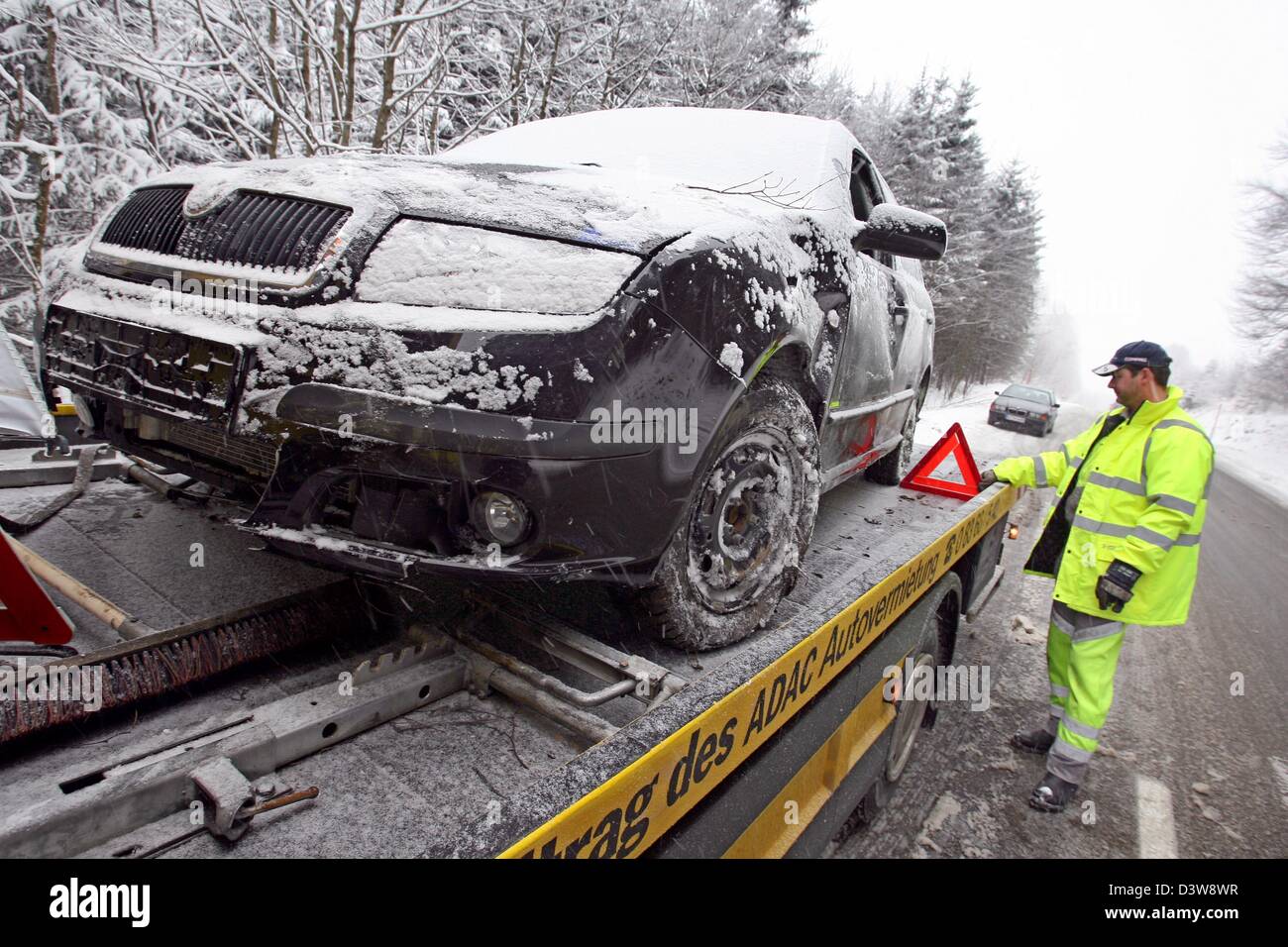 A staff member of the General German Automobile Association (ADAC ...