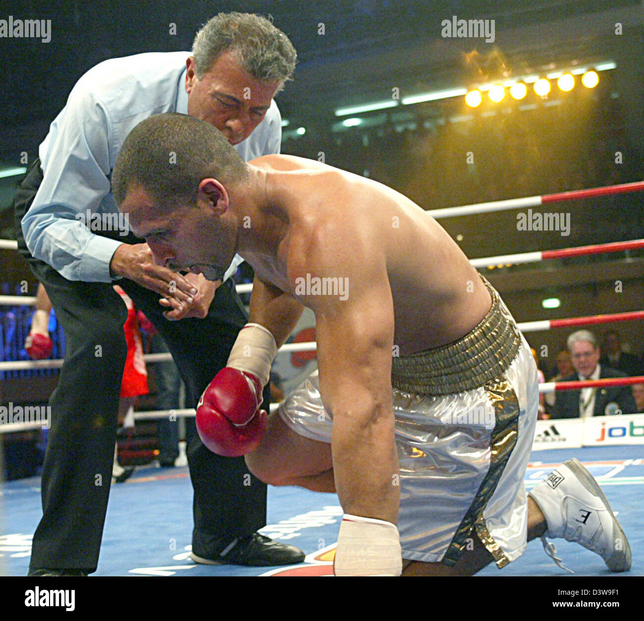 Referee Genaro Rodriguez counts down US-American light-heavyweight ...
