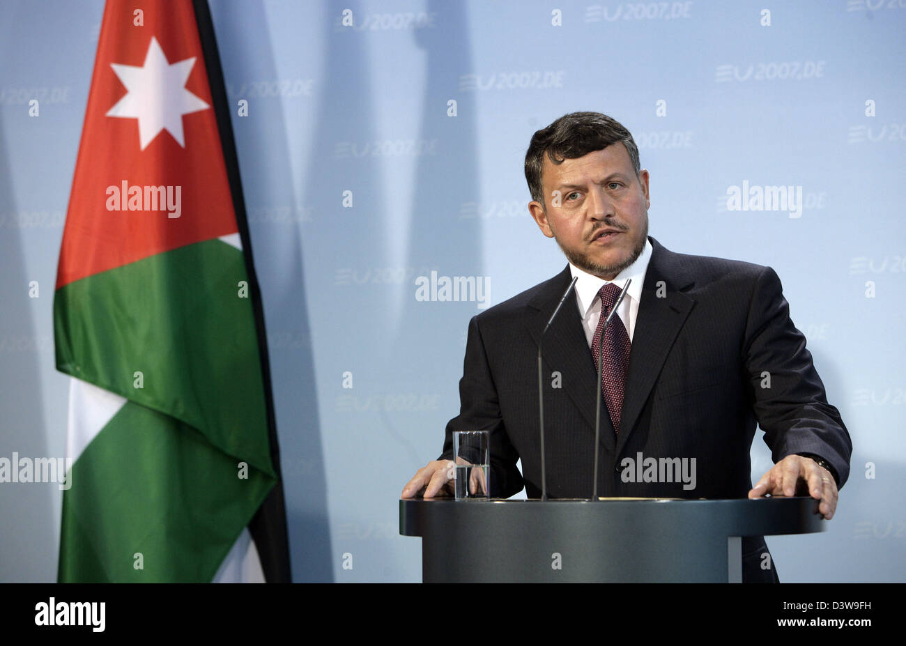 Abdullah II. bin al-Hussein, the King of Jordan is pictured in Berlin ...
