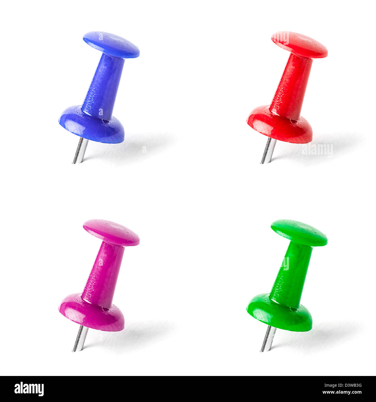 Pushpin attached in on white background isolated Stock Photo - Alamy