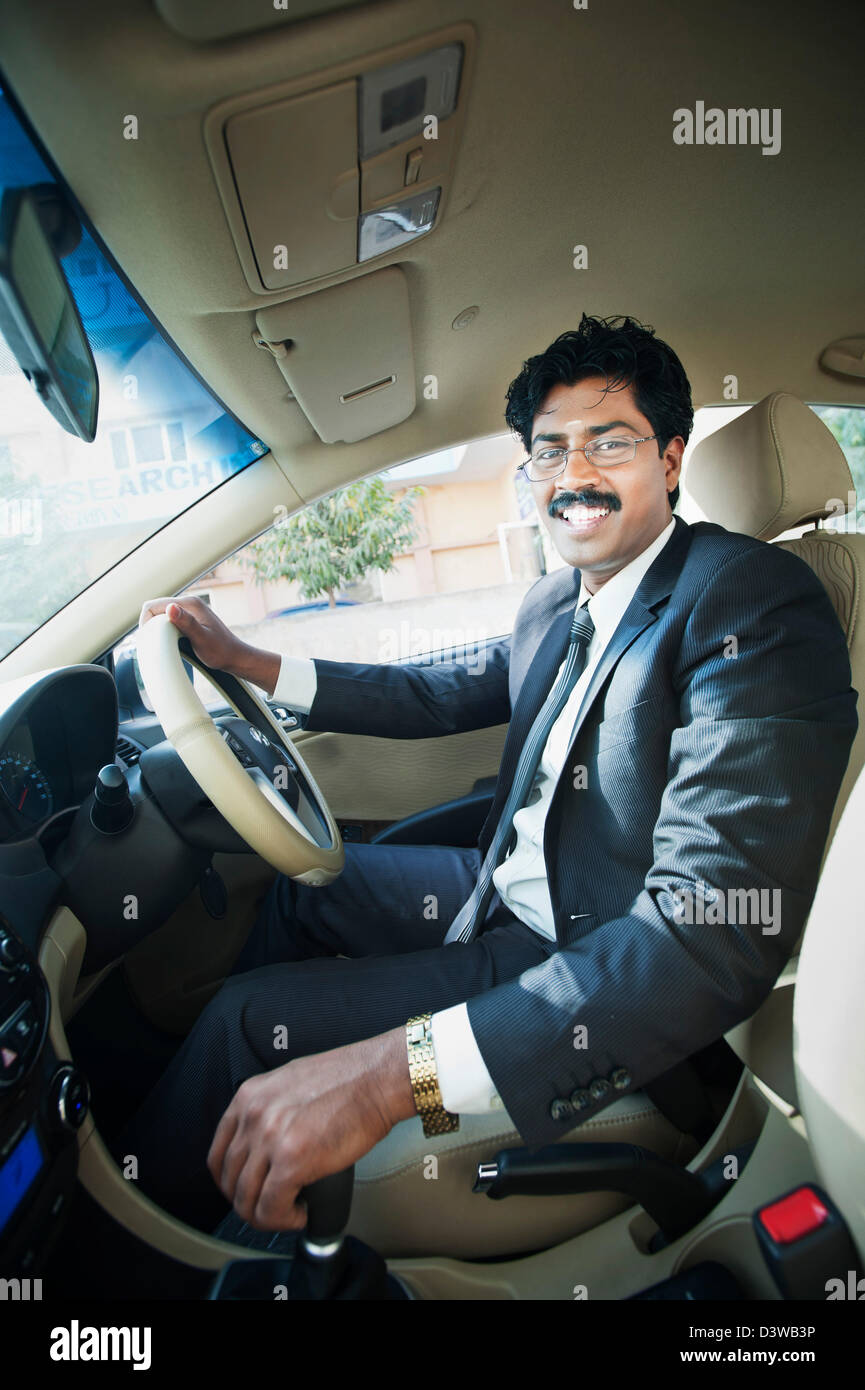 Indian Man Driving Car