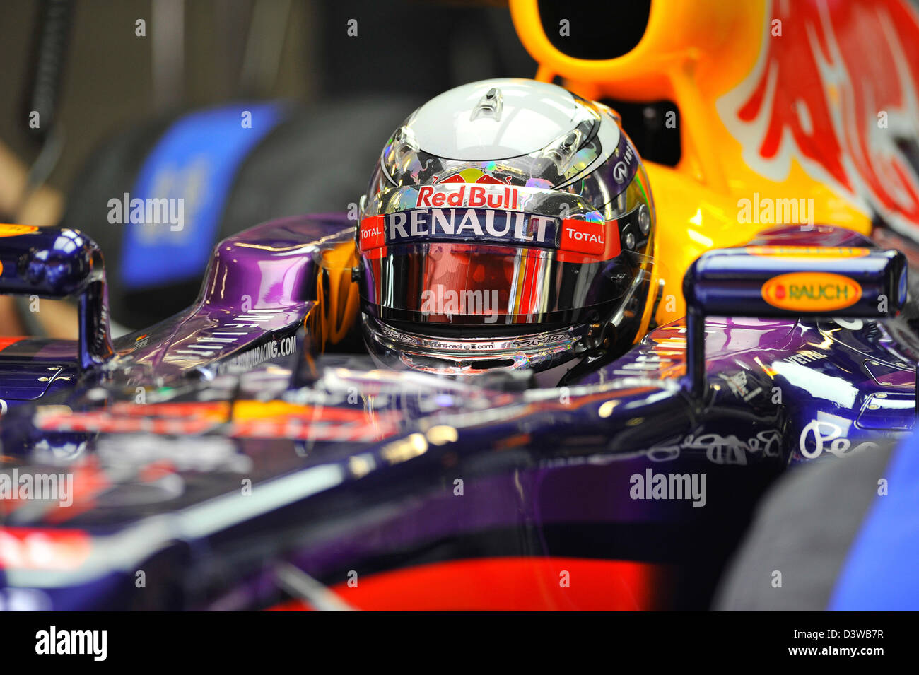 Sebastian Vettel (GER),Red Bull Racing RB9 during Formula One tests on ...