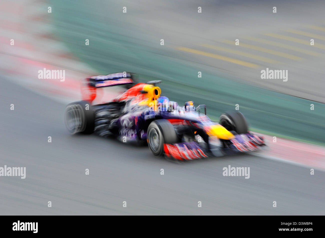 Sebastian Vettel (GER),Red Bull Racing RB9 during Formula One tests on ...