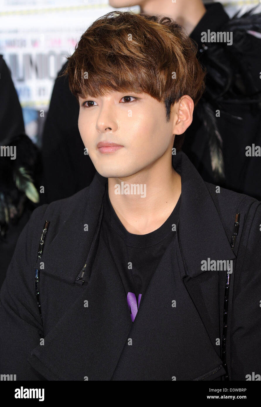 South Korean boy group Super Junior-M held press Stock Photo - Alamy