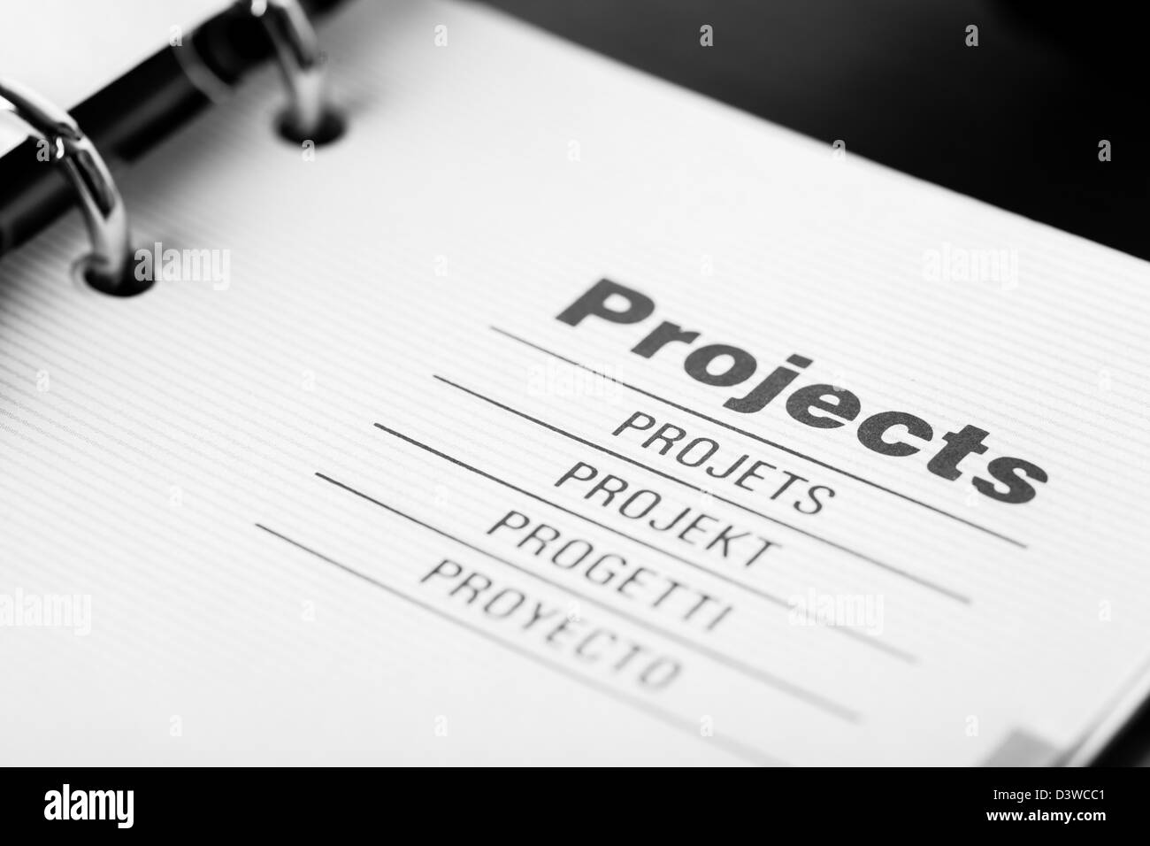 Different projects Black and White Stock Photos & Images - Alamy